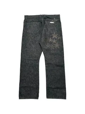 Chrome Hearts Leather Star-patch Jeans