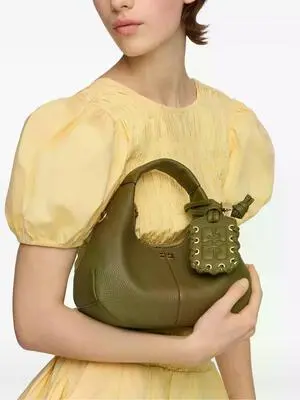 GANNI Logo-plaque Tote Bag - Green