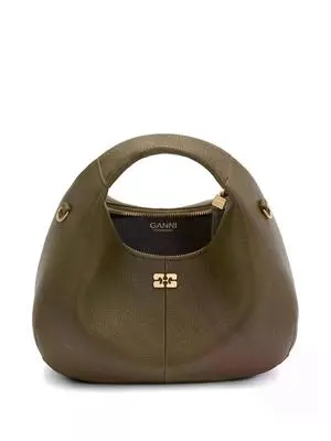 GANNI Logo-plaque Tote Bag - Green