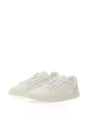 GROUNDS Perforated Leather Sneakers - Neutrals
