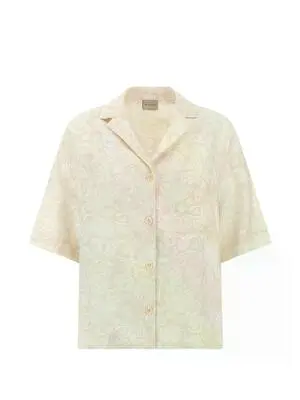 Paul & Shark Paisley-print Linen Shirt - Neutrals