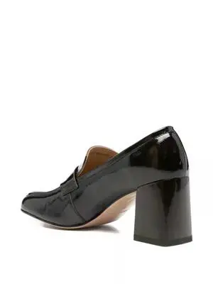 SERGIO MORETTI FIRENZE Square-toe Leather Pumps