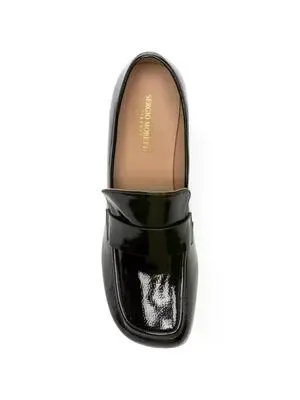 SERGIO MORETTI FIRENZE Square-toe Leather Pumps