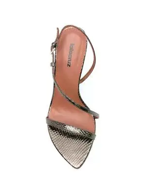 Lola Cruz Francesca Snakeskin-effect Buckled Sandals