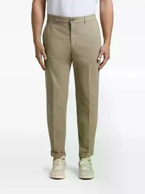 Peserico Elasticated-waistband Turn-up Trousers - Neutrals