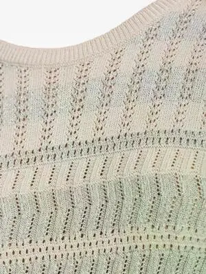 AKEP Open-knit Striped Dress