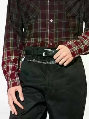 MAISON MARGIELA Buckle-fastening Leather Belt - Black