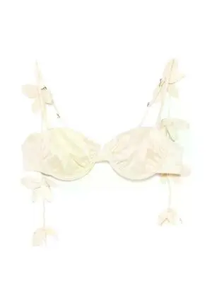 ROTATE BY BIRGER CHRISTENSEN Floral-applique Bra - Neutrals