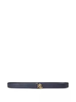 Ralph Lauren Logo-plaque Pebbled Belt - Blue