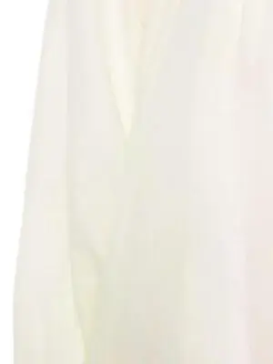 120% Lino Bead-embellished Tie-cuff Maxi Dress - Neutrals