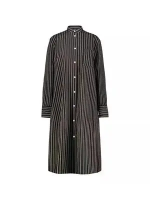 TOTEME Striped Cotton Tunic - Black