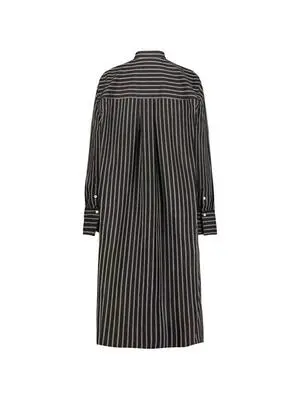 TOTEME Striped Cotton Tunic - Black