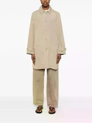 Aspesi Long-sleeve Button-up Trench Coat - Neutrals