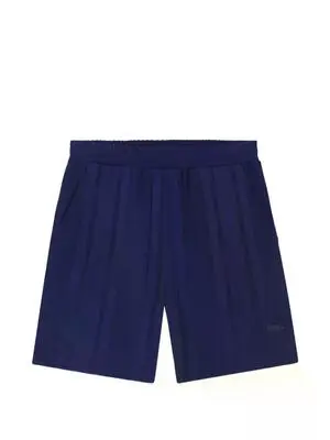 Hugo Boss Pleated Cotton Shorts - Blue