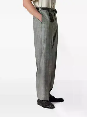 Paul Smith Check-pattern Relaxed-fit Tailored Trousers - Grey