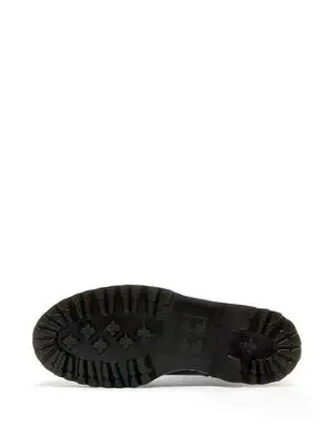 Dr. Martens Polished Leather Platform Combat Boots - Black