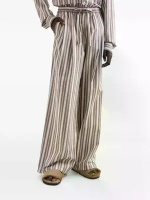 Dolce & Gabbana Striped Poplin Trousers - Neutrals
