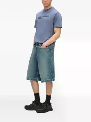 Karl Lagerfeld Baggy Washed Denim Shorts