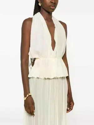 AYA MUSE Palli Halterneck Top - Neutrals