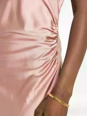rose gold cowl neck midi dress Cowl Neckline Satin Midi Dress 20116S 10 / Black main image 0