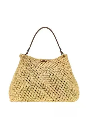 Fendi Way Woven Shoulder Bag - Neutrals