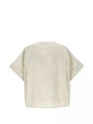 JOSEPH Yani Turn-up Cuff Blouse - Neutrals