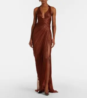 MARIA LUCIA HOHAN Milagros Halterneck Gown