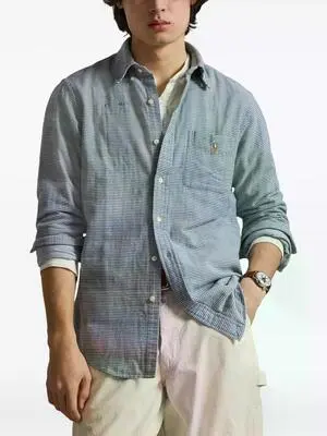 Polo Ralph Lauren Gingham-check Buttoned Shirt - Blue