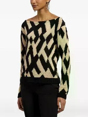 Ralph Lauren Patterned Boat-neck Sweater