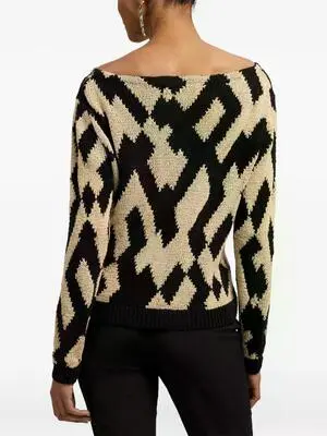 Ralph Lauren Patterned Boat-neck Sweater