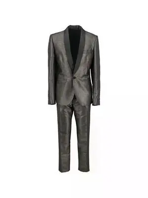 CHRISTIAN PELLIZZARI Shawl-lapel Metallic-effect Suit