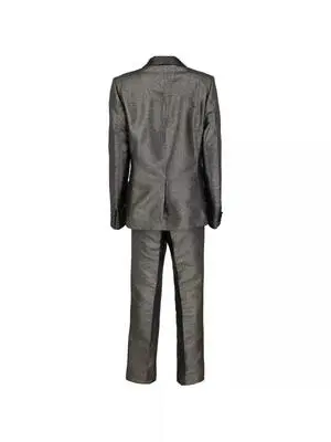 CHRISTIAN PELLIZZARI Shawl-lapel Metallic-effect Suit