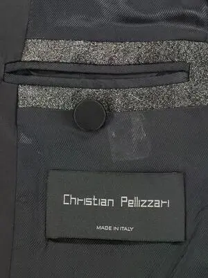 CHRISTIAN PELLIZZARI Shawl-lapel Metallic-effect Suit