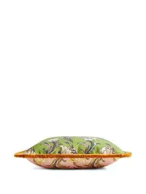 La DoubleJ Outdoor Cushion With Fringes - Green