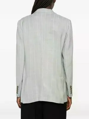 BLAZÉ MILANO Check-pattern Double-breasted Blazer - Blue