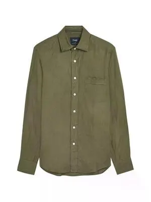DRAKE'S Patch-pocket Shirt - Green