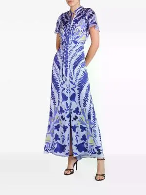TEMPERLEY LONDON Ivy Silk Dress - Blue