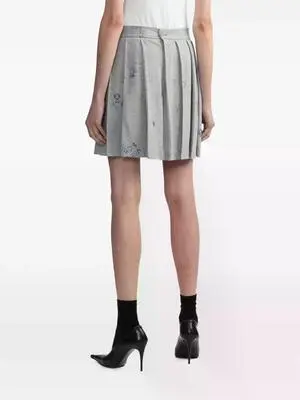 Vetements Scribble-print Pleated Skirt