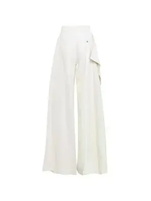 A.W.A.K.E. Mode Slit-knee Draped Pants - Neutrals
