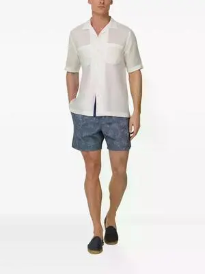 Boggi Milano Floral-print Swim Shorts - Blue