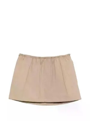 Alexander Wang Elasticated Waistband Mini Skirt - Neutrals