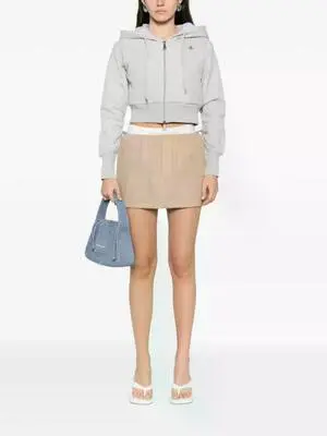 Alexander Wang Elasticated Waistband Mini Skirt - Neutrals