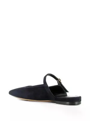 TASSINARI Buckle-strap Suede Mules - Blue