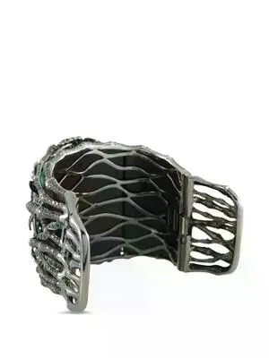 WENDY YUE Jade And Diamond Cuff Bracelet