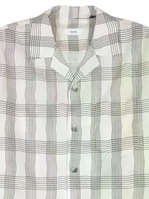 GRIFONI Check-pattern Short-sleeve Bowling Shirt - Neutrals