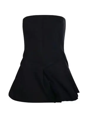 LAMRONS Strapless Bubble-hem Top