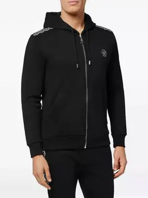 Philipp Plein Monogram-print Zip-up Hoodie