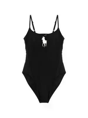 Polo Ralph Lauren Pony-Embroidery Swimsuit Black