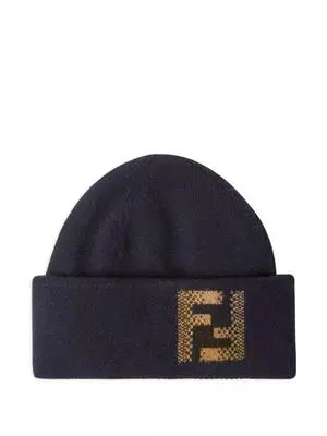 Male Wool Beanies with Turned-Up Brim