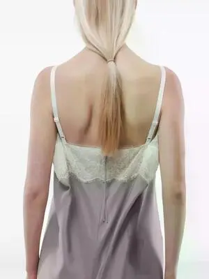 Carven Lace-embellished Pleated Slip Dress